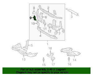 53258-04010 - Side Panel Mount Bracket - 2005-2021 Toyota Tacoma | OEM ...