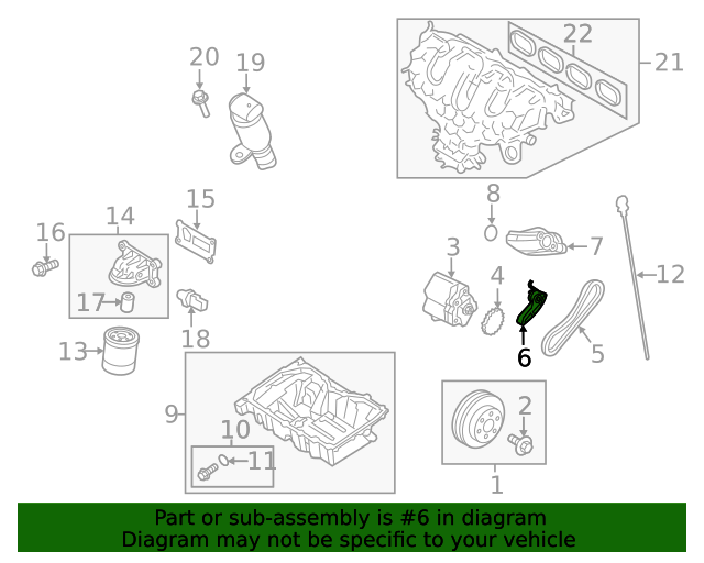2013-2024 Ford Engine Timing Chain Tensioner GB5Z-6K254-A | OEM Parts ...