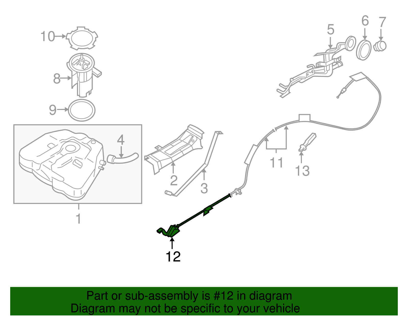 2007-2013 Nissan Altima Handle 84610-JA00A | Nissan Parts Central
