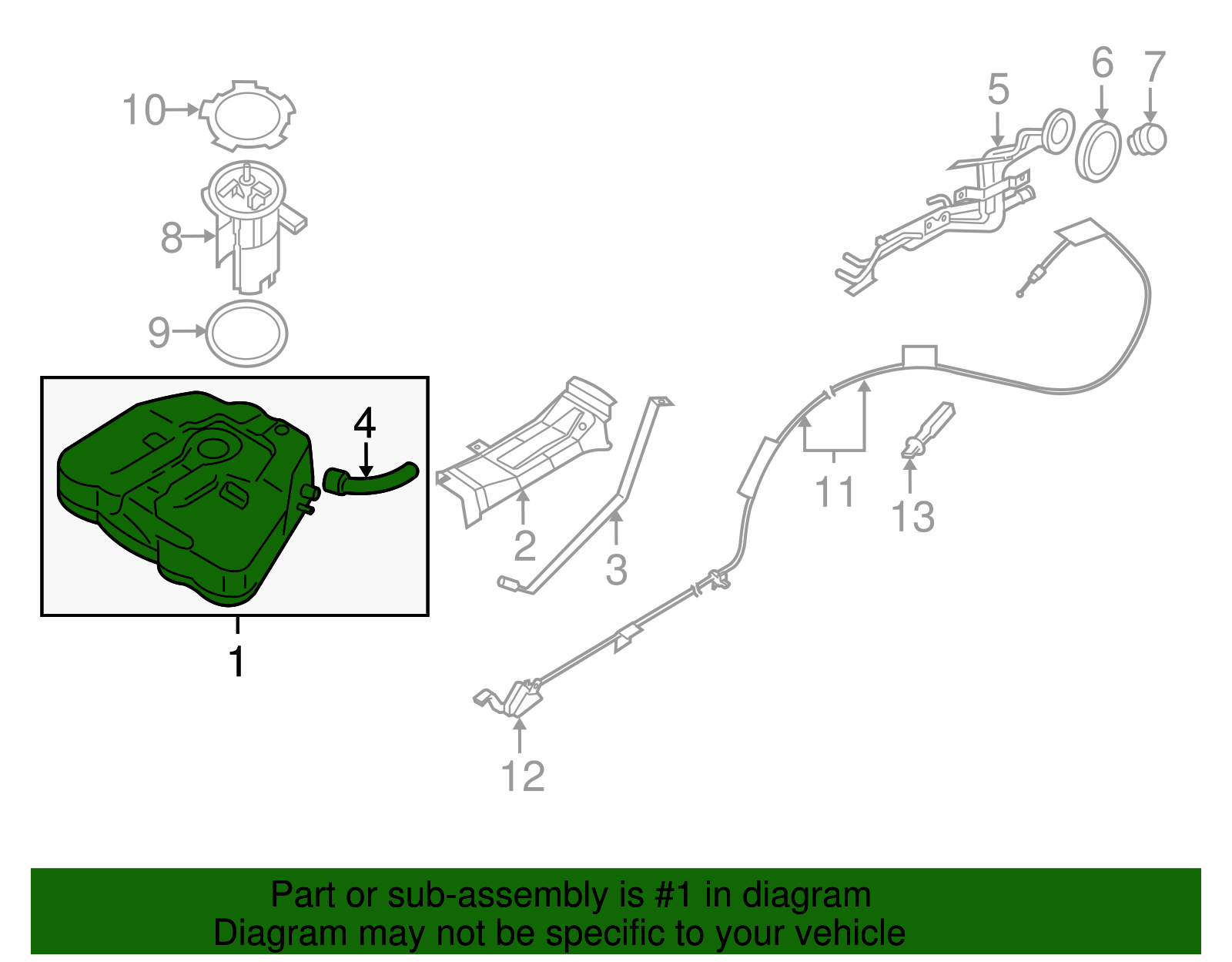 17202-ZX20B - Fuel Tank 2007-2012 Nissan | AutoNation Parts