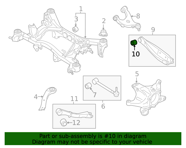 20254AE02A - Lower Control Arm Bushing 2000-2023 Subaru | Subaru Direct ...