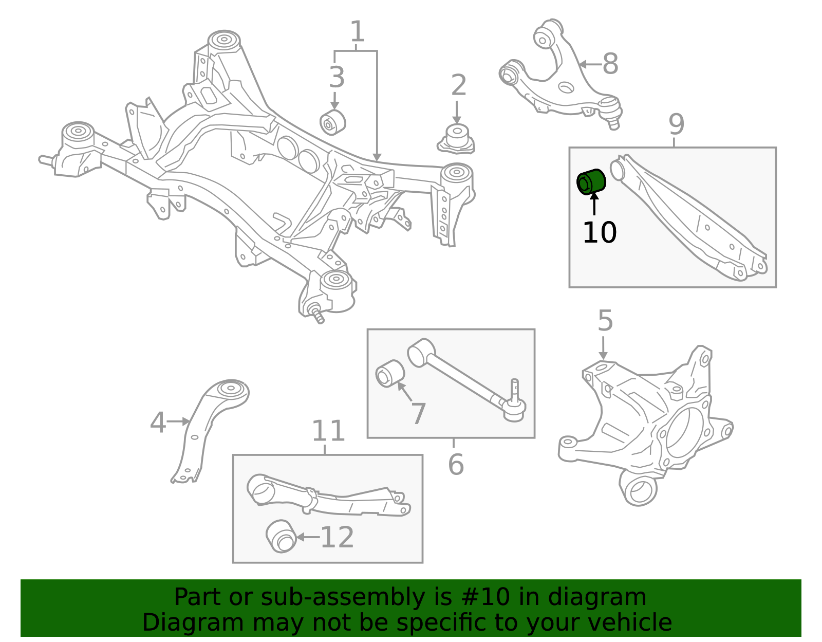2000-2025 Subaru Lower Control Arm Bushing 20254AE02A | OEM Parts Online