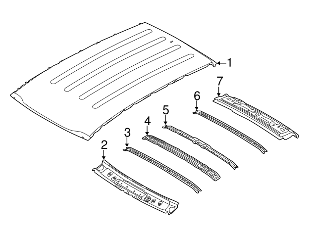 67136-3W000 - Roof Bow 2011-2016 Kia Sportage | Kia.Parts Store