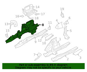Genuine BMW 41-00-9-879-539 | Rear Rail Assembly | FREE Shipping on ...