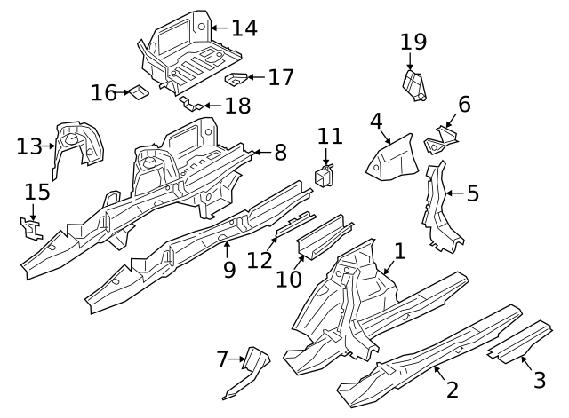 41-00-7-488-062 - Bracket, trunk partition right 2019-2024 BMW ...