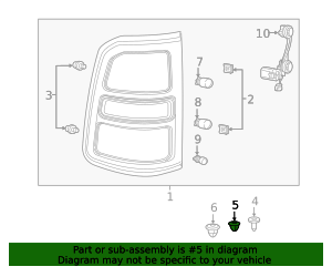 2016-2021 Fiat Tail Lamp Assembly Grommet 6511668AA | TascaParts.com