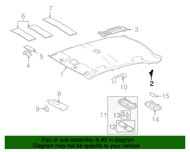 2006-2013 Toyota Headliner Clip 90467-05164-E2 | Toyota Parts Center