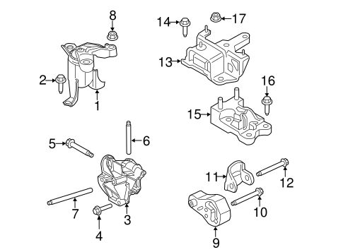 Engine & Trans Mounting for 2016 Ford Fiesta | TascaParts.com