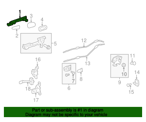 2012-2017 Toyota Camry Exterior Door Handle (Left, Right, Front, Rear ...