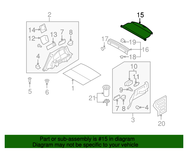 85910-2S000-9P - Cargo Cover - 2010-2015 Hyundai Tucson | World OEM ...