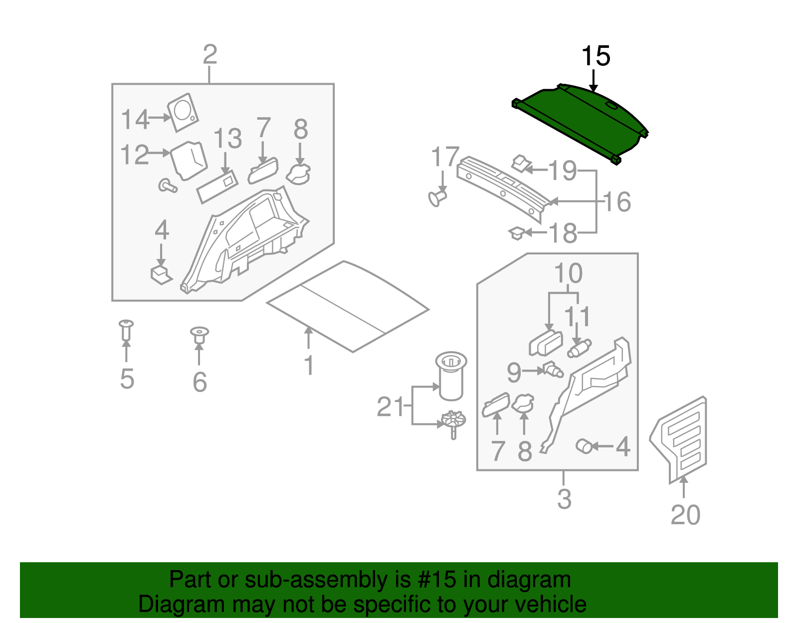 2010-2015 Hyundai Tucson Cargo Cover 85910-2S000-9P | Retail ...