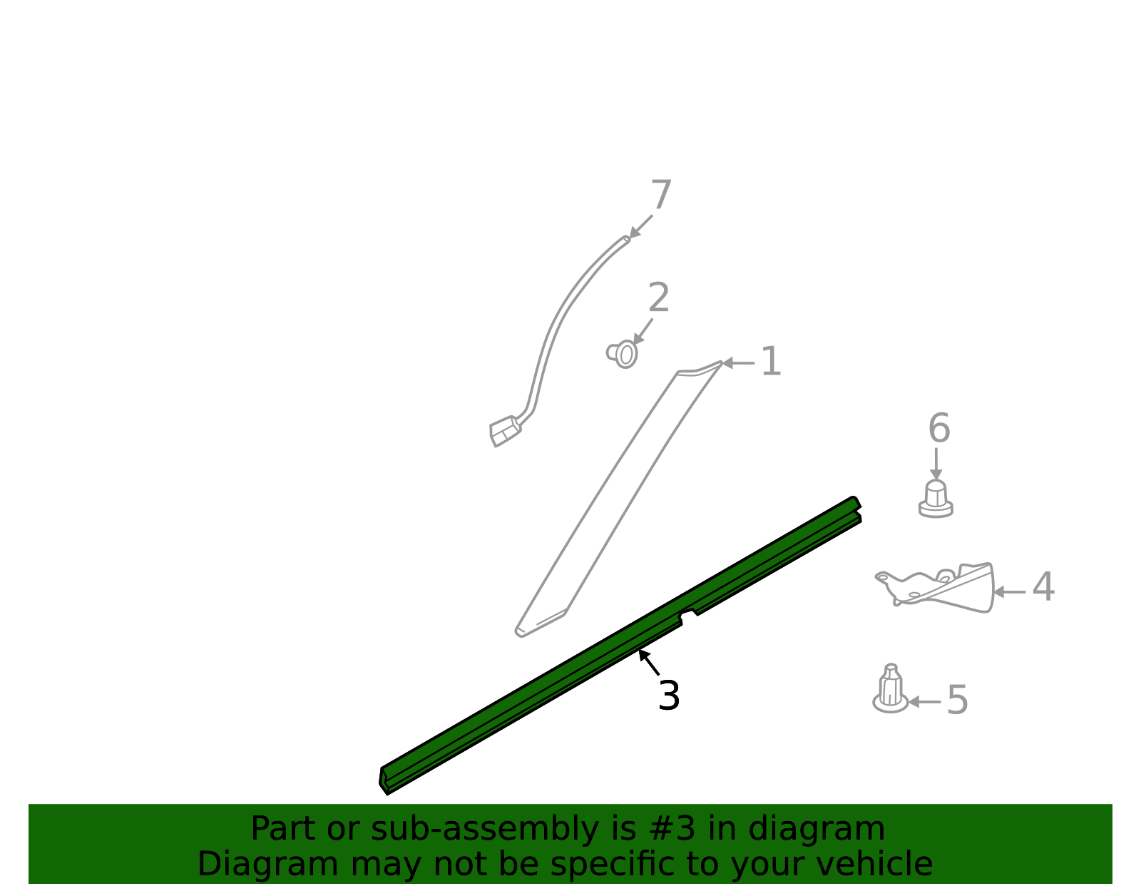 2021-2025 Nissan Rogue Lower Seal Strip 80838-6RA0A | My Nissan Part