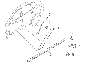 80838-6RA0A - Lower Seal Strip 2021-2024 Nissan Rogue | Nissan Parts ...