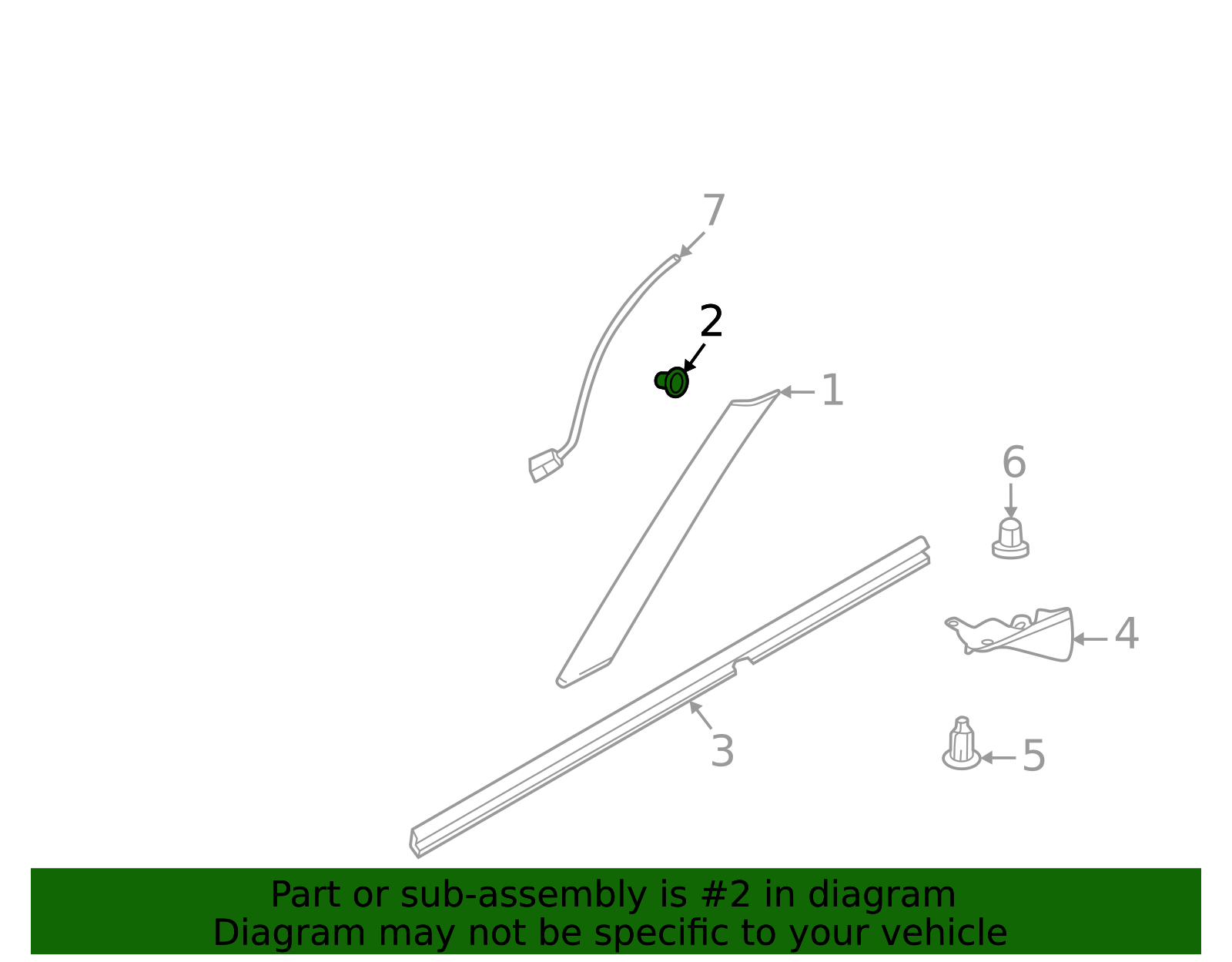 2018-2025 Nissan Pillar Molding Grommet 76959-9DD0A | Scott Evans ...