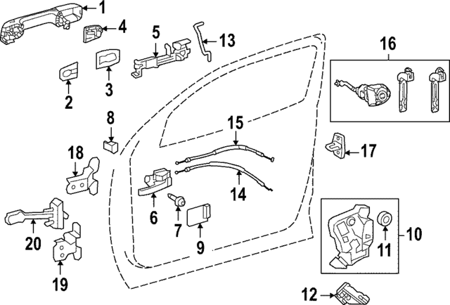 2022-2024 Toyota Lock Assembly 69040-0C070 | Toyota Parts Center