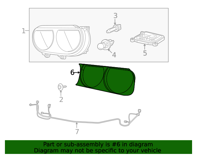 2015-2023 Dodge Challenger Headlamp Bezel - Driver's Side (LH ...