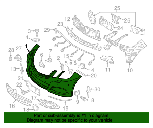 212-880-12-40-9999 - Bumper Cover 2010-2013 Mercedes-Benz | Mercedes ...
