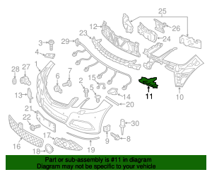 212-885-23-65 - Bumper Cover Reinforcement 2010-2013 Mercedes-Benz ...