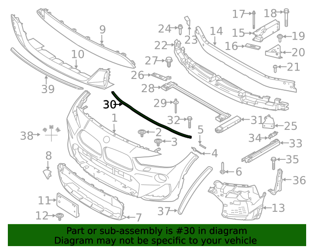 Genuine BMW 51-11-8-058-977 | Lower Impact Bar | FREE Shipping on Most ...