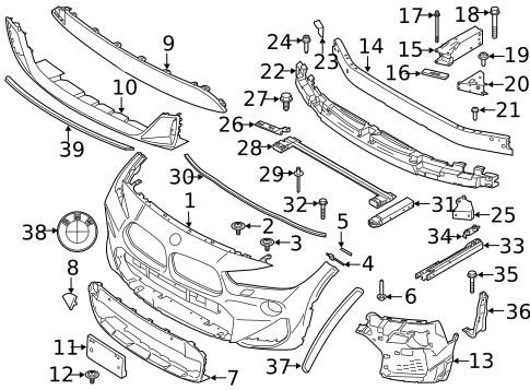 Bumper & Components - Front for 2020 BMW X2 | getBMWparts