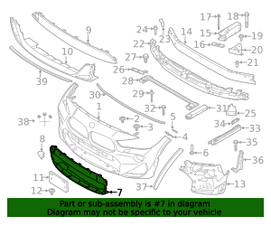 51118097876 - 2019-2023 BMW X2 Bumper Trim Front Primed 519990 (51-11-8 ...
