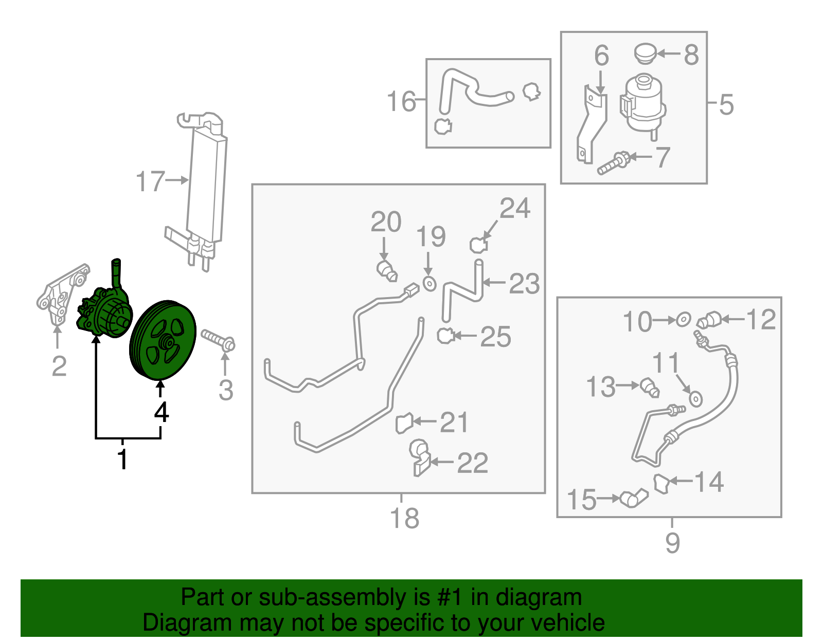 2016-2019 Nissan TITAN XD Power Steering Pump 49110-EZ40A | Sullivan ...
