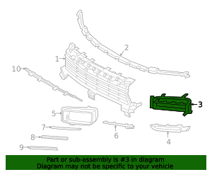 2019-2023 Porsche Cayenne Outer Grille 9Y0-807-682-D-OK1 | Porsche Marin