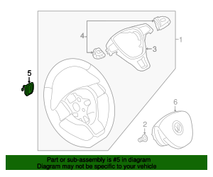 6C0-951-528-WHS - Shift Paddle - 2015-2022 Volkswagen | VW OEM Parts Outlet