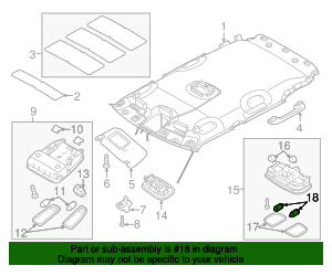 2010-2021 Kia O'head Lamp Bulb 18645-08019N | TascaParts.com