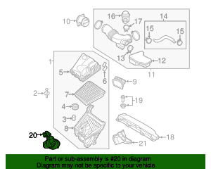 2011 Hyundai Equus Air Inlet Duct 28210-3N100 | OEM Parts Online