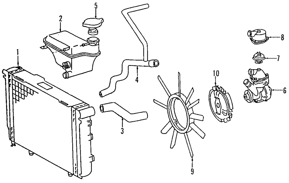 1986-1993 Mercedes-Benz Water Pump 103-200-37-01 | Retail Performance Auto Parts