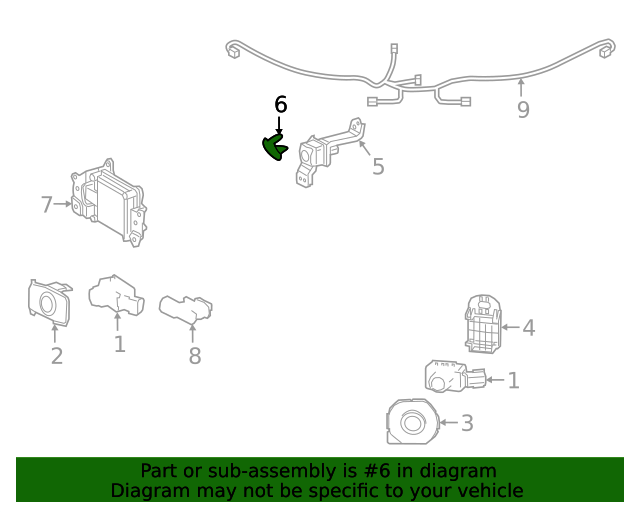 2018-2020 Toyota Camry Front Camera Insert 52115-06040-D1 | Toyota ...
