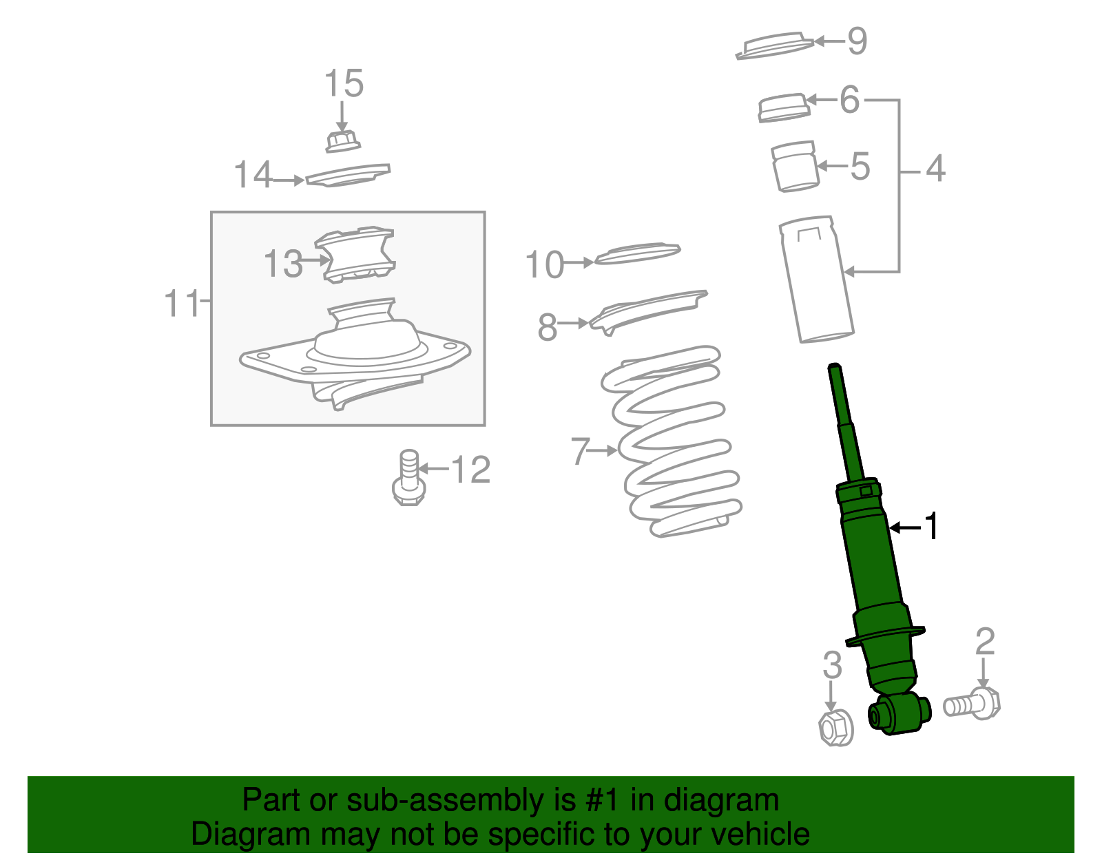 2012-2015 Chevrolet Camaro Rear Shock Absorber Kit 19300041 GM ...