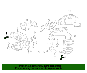 2009-2025 Toyota Exhaust Manifold Stud or Bolt 90126-A0011 | Toyota ...