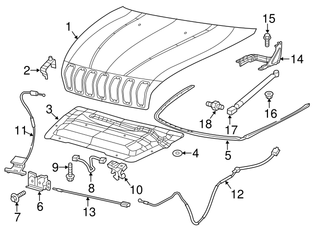2014-2018 Jeep Cherokee Weatherstrip 68103103AB | TascaParts.com