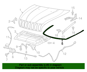 2014-2018 Jeep Cherokee Weatherstrip 68103103AB | TascaParts.com