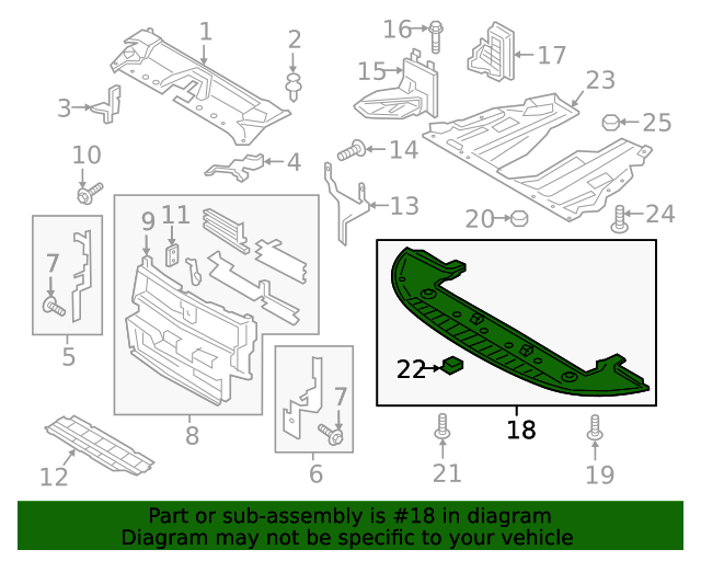 Genuine OEM Ford Part - Lower Shield HP5Z-8310-D | Genuine OEM Ford ...
