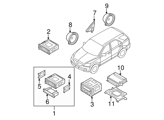 96390-3E100 - Amplifier Bracket 2003-2009 Kia Sorento | Kia.Parts Store