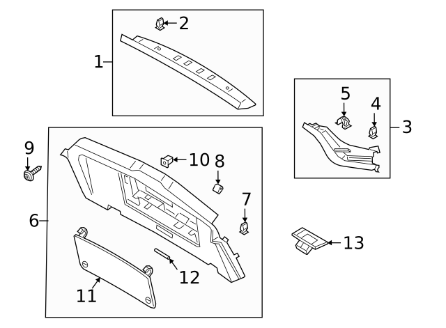 2019-2023 Porsche Cayenne Liftgate Trim Cover 9Y0-867-608-C-OS1 ...