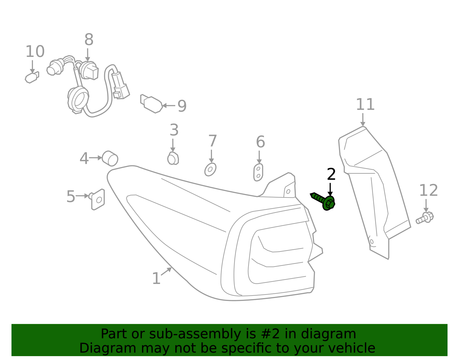 1992-2025 Subaru OEM NEW 92-20 Subaru Ascent Crosstrek Tail Lamp ...