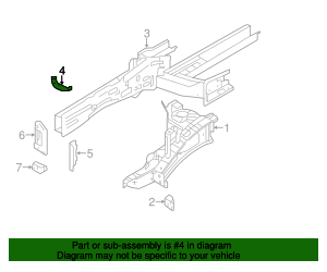 Genuine Lower Rail Bracket for 2013-2019 Hyundai | Part# 64737-2W000 ...