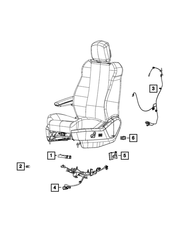 2011-2020 Mopar Seat Cushion Wiring 68531684AA | QuirkParts