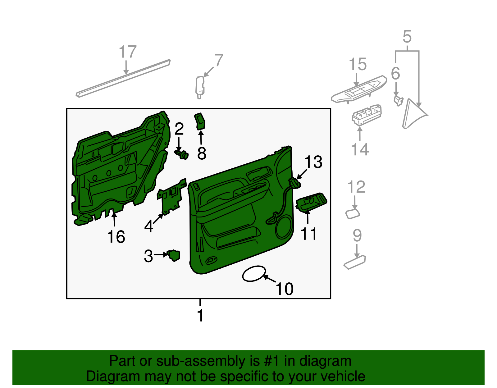 2010-2014 GM Trim - Driver's Side (LH) 84127278 | NewGMParts.com