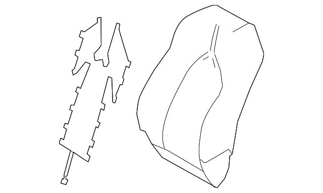 71073-0X310-D0 - Seat Back Cushion Cover 2021 Toyota Camry | Bam ...