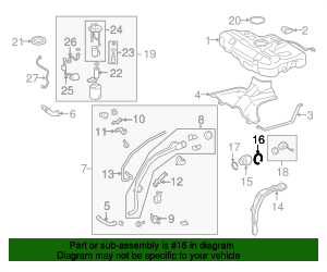 77391-01040 - Fuel Tank Filler Neck Retaining Ring 2009-2013 Toyota ...