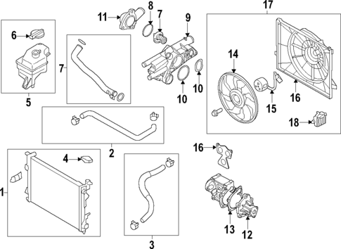 Radiator & Components for 2019 Kia Optima | Kia.Parts Store
