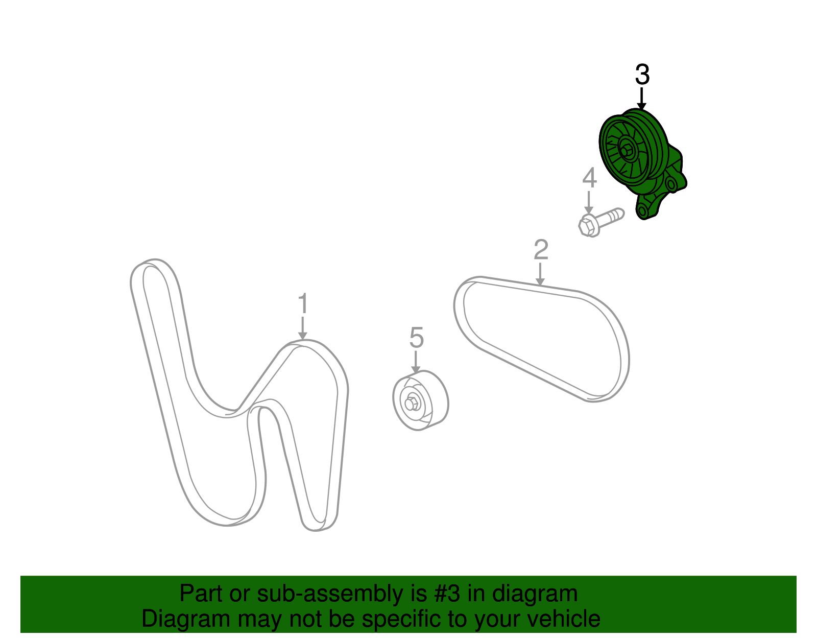 2009-2015 GM Drive Belt Tensioner 12628025 GM | GMPartsDirect.com