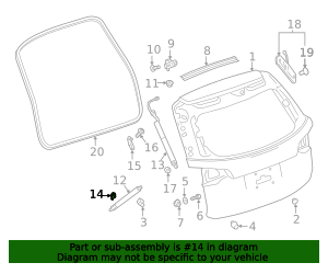 2016-2024 GM M8x1.25 Liftgate Strut Stud 11546846 GM | GMPartsDirect.com