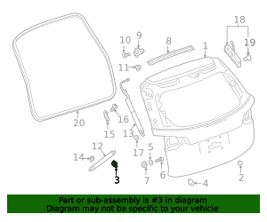 2018-2023 GMC Terrain Liftgate Adjust Bumper 84358058 | Auto Parts Express