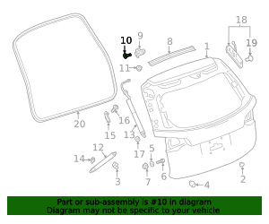 2012-2024 GM Liftgate Hinge Bolt 11570646 GM | GMPartsDirect.com